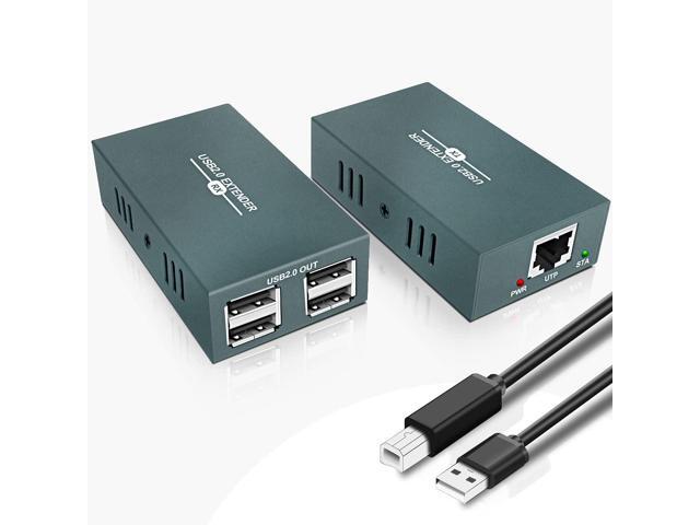 USB Extender Over Ethernet RJ45 LAN Extension, with 4 USB 2.0 Ports ...