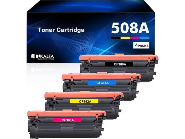 508A Toner Cartridge: 4 Pack Compatible Replacement 508A CF360A CF361A ...