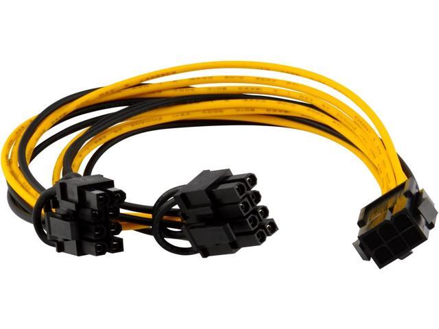 JacobsParts PCI Express Power Splitter Cable 6-pin to 2X 6+2-pin (6-pin ...