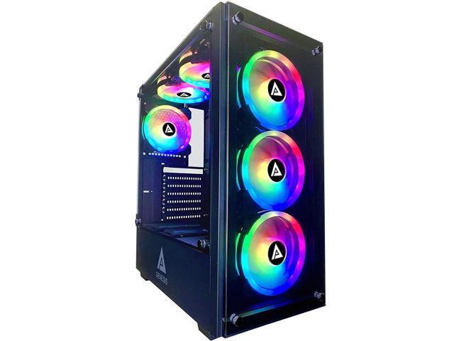 Apevia Genesis Pro G-PRO-BK Mid Tower Gaming Case with 2 x Tempered ...