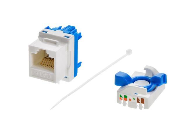 Monoprice Cat6 RJ45 Toolless Twist Lever 180-Degree Keystone - Newegg.com