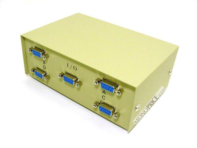 Monoprice 4x1 DB9 Female Manual Data Switch Box - Newegg.com