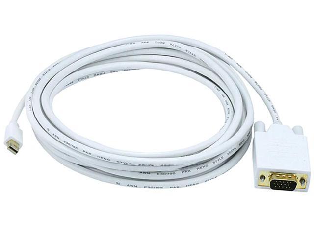 Monoprice Video Cable - 15 Feet - White | 32AWG Mini Display Port to ...