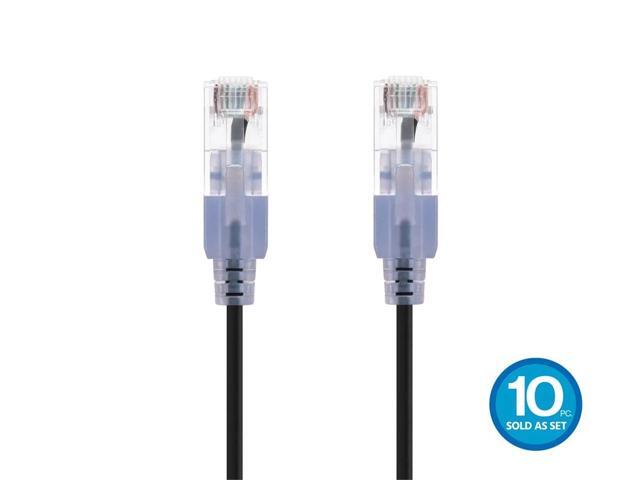 Monoprice Cat6A Ethernet Network Patch Cable - 20 Feet - Black | 10 ...