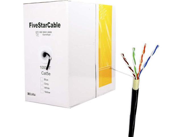 FiveStarCable 1000 Ft. Cat5e 24AWG Direct Burial/Underground Double ...