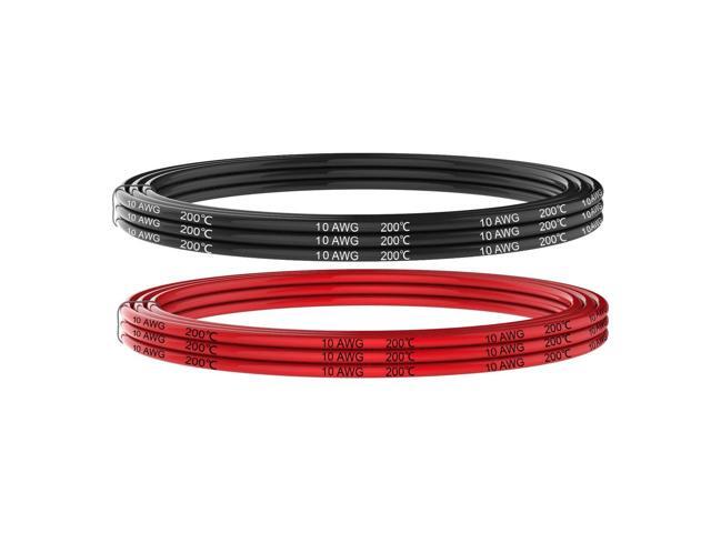 Electrical Wire 10 Gauge (awg) Stranded Silicone Hook Up Wire Cables (5 ...