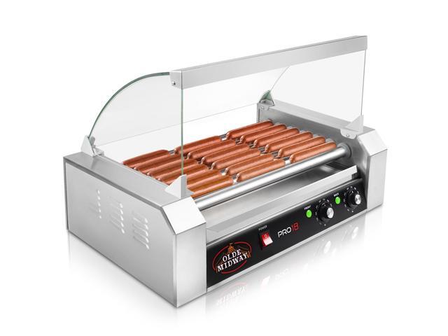 Olde Midway Electric 18 Hot Dog 7 Roller Grill Cooker Machine with ...