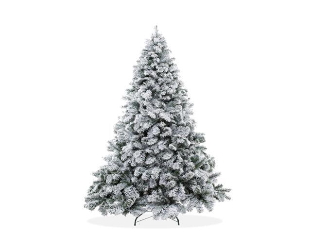 Casafield 4.5FT Realistic Snow-Flocked Pine Unlit Artificial Holiday ...