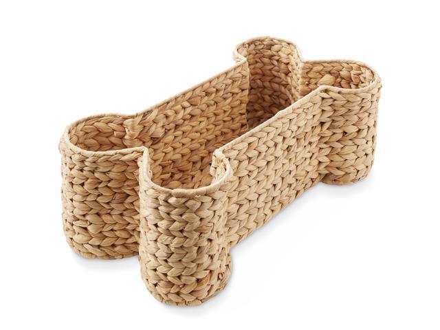 Casafield Dog Bone Shaped Storage Basket - Natural, Large Woven Water ...