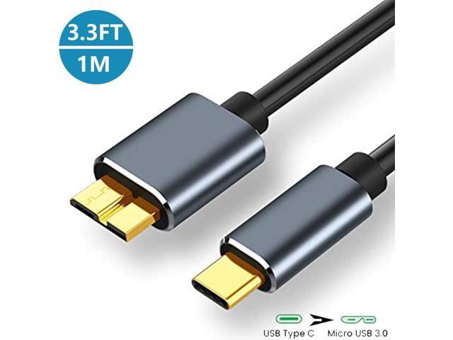 USB C to Micro B Cord 3.3ft / 1M, USB Type-C to Micro-B Mobile Hard ...