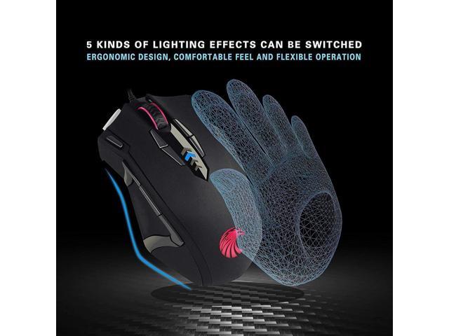 Gaming Mouse Wired, 13 Programmable Buttons (8+5 Side Buttons), RGB ...