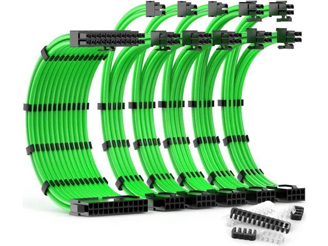 PSU Cable Extension Kit 30CM Length with Combs,1x24Pin/2x8Pin(4+4) EPS ...