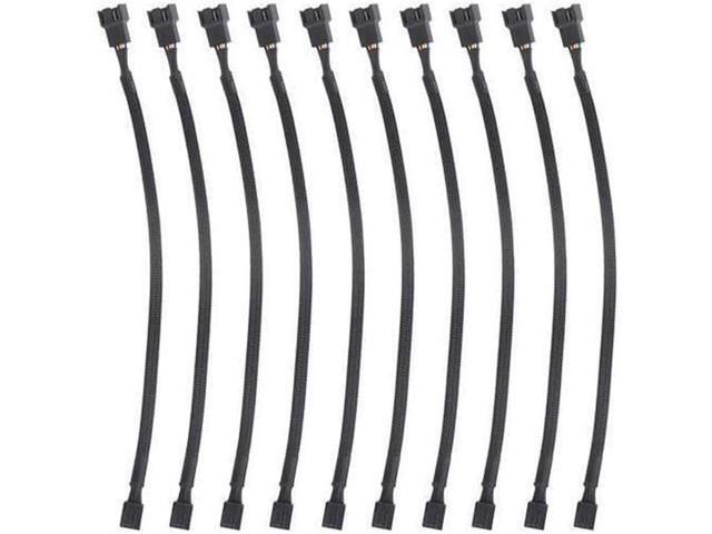 10 PCS 10" 4 Pin PWM Fan Extension Power Cable Computer PC Fan Power ...