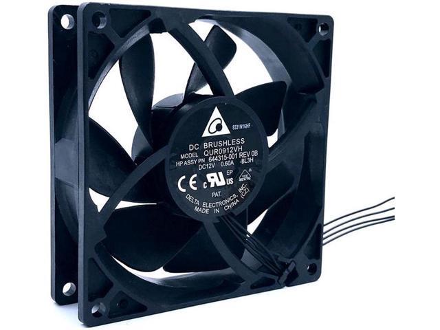 NEW DELTA QUR0912VH 9CM 92mm 92*92*25mm 12V 0.60A 4 lines pwm large air ...