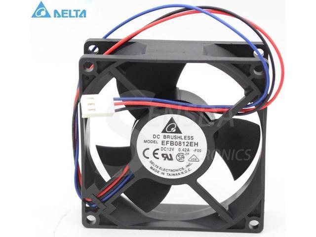 Delta EFB0812EH -F00 FOO 8025 8CM 80MM DC 12V 0.42A 3-pin computer cpu case Server Inverter ...