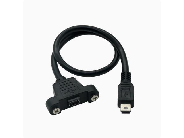 mini usb male to female extension cable with ear strap screw holes ...