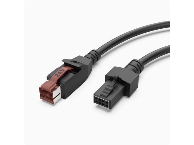 24V powered printed barcode scanning gun cable Epson IBM medical device ...