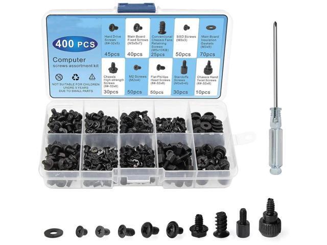 400Pcs Computer Screws Standoffs Kit SSD Screw for Universal ...