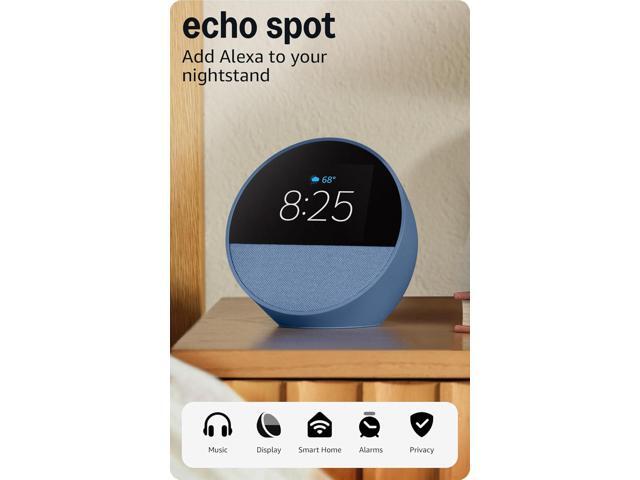 Echo Spot (newest model), Great for nightstands, offices and kitchens, Smart alarm clock with ...