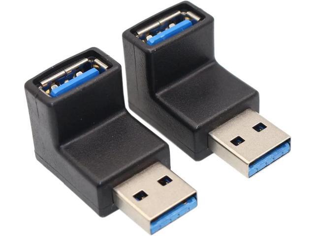 Right Angle USB Adapter VCZHS USB3.0 AM to AF L Shape Converter Adapter ...