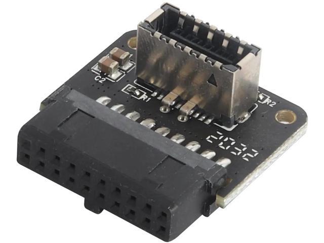 1Pack 90 Degree USB 19 Pin to USB3.1 Type-E Front Panel Connector Down ...