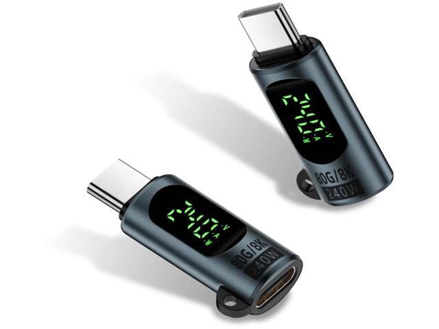 80Gbps USB C Extender Adapter with Power Meter Tester, 240W PD, 8K@60Hz ...