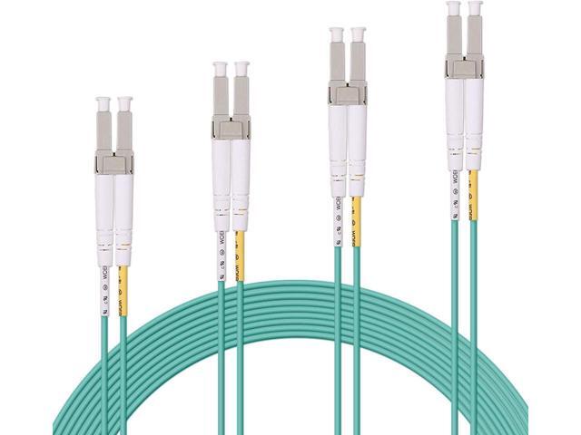 4-Pack,Fiber Patch Cable - LC to LC OM3 10Gb/Gigabit Multi-Mode Jumper ...