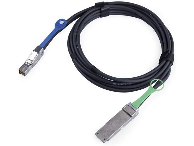 10Gtek External Mini SAS HD SFF-8644 to QSFP(SFF-8436) Hybrid SAS Cable ...