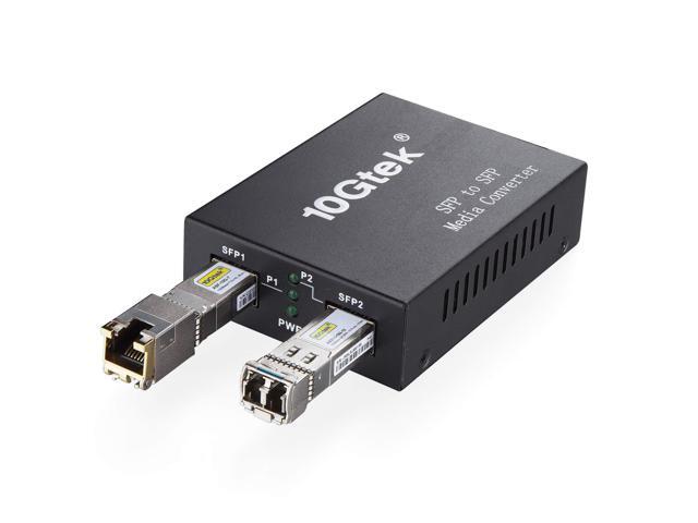 10G Media Converter, Dual SFP+ Ports With 10GBase-T Module Reach 30 ...