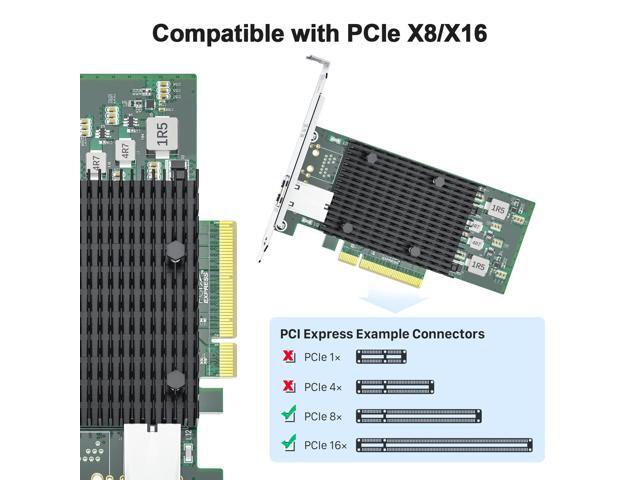 10Gtek For Intel X540-T1, 10Gb Ethernet Converged Network Adapter with ...