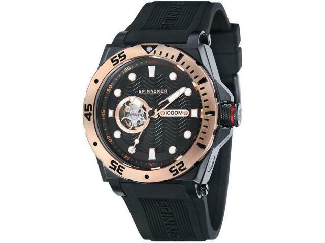 Spinnaker Overboard 1000M Automatic Black Rose Gold Watch - Newegg.com