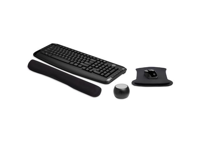 HP Wireless Keyboard & Mouse 300 PC Accessories Bundle with Gel Mouse ...