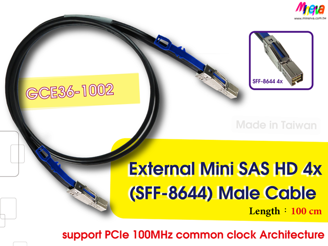 PCIe 3.0 External MINI SAS HD 4X, support Common Clock Architecture ...