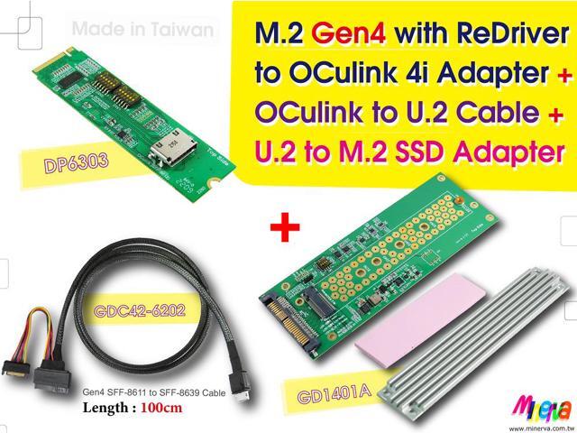 M.2 M-key Gen4 with ReDriver to OCulink 4i & OCulink 4i to U.2 (SFF ...
