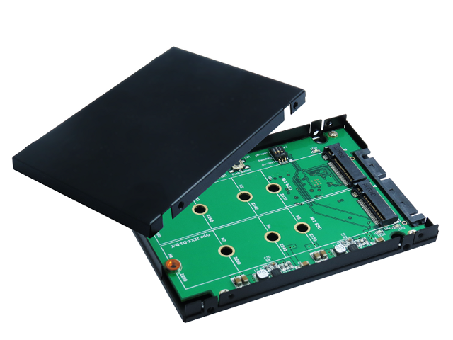 Innocard SATA III to M.2 SSD x2 RAID Card with 2.5" Aluminum Housing ...