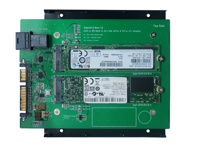 Mini SAS HD (SFF-8643) to M.2 NVMe SSD & SATA III to M.2 (SATA ...