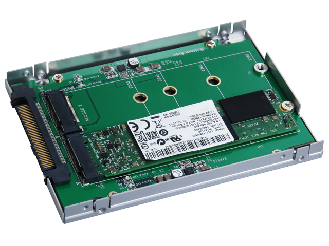 SATA Express to M.2 SSD dual port Adapter with 2.5" Aluminum Enclosure ...