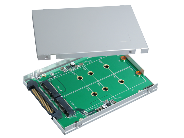 Innocard SATA Express to M.2 SSD dual port Adapter with 2.5" Aluminum ...