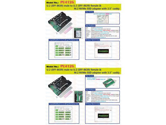 Innocard Internal 3.5" drive tray for 2.5" NVMe SSD or M.2 NVee SSD ...