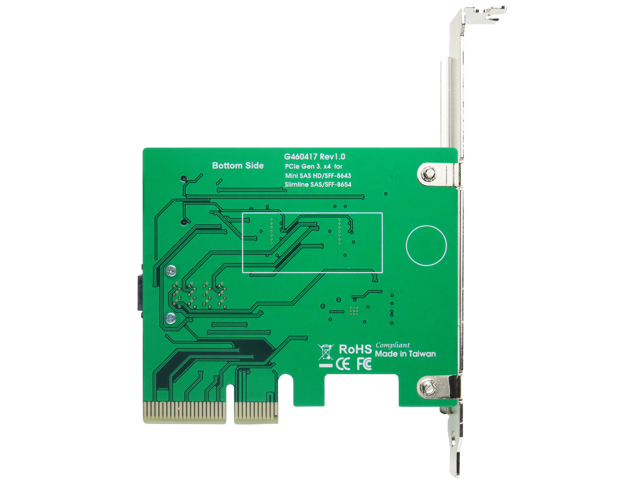 Innocard PCIe x4 to Mini SAS HD & Slimline SAS Adapter with Mini SAS HD ...