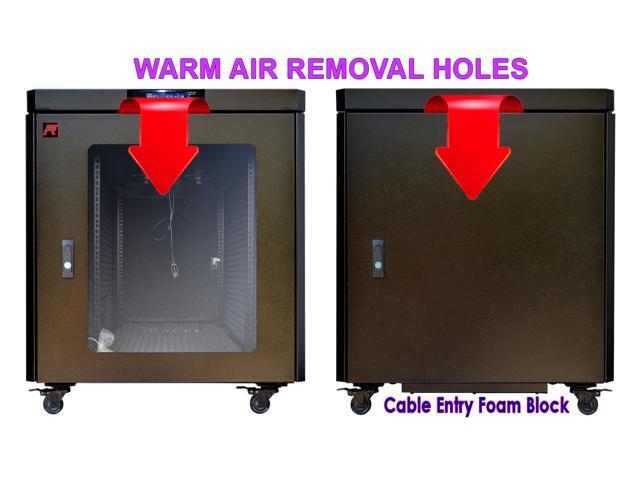 Sysracks 12U 35" Soundproofing Network IT Server Cabinet Enclosure Rack ...