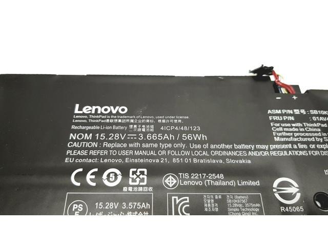 Lenovo ThinkPad Yoga X1C 15.28V 3.665Ah 56Wh Battery 01AV458 SB10K97567 ...