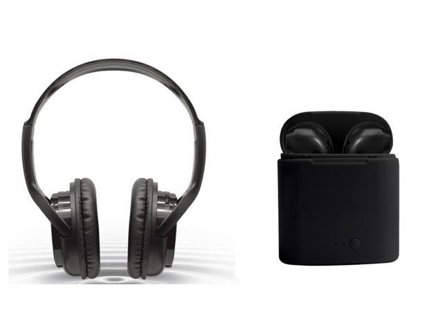 ZTECH Wireless Earbuds with Wireless Over-The-Ear Headphone Set ...