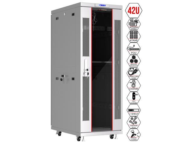 Server Rack - Locking Server Cabinet - Network Rack - Av Cabinet - 42U ...