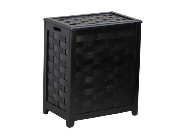 Oceanstar Lined Wooden Clothes Hamper - Mahogany - Newegg.com