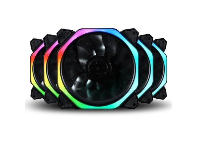 8pcs fan + remote controller pwm cpu rgb fan 120mm Fan Computer PC Case ...