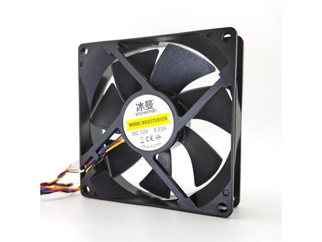90mm 4 Pin PWM Fan 92mm Computer Case Fan Silent 9CM CPU Cooling Fan ...