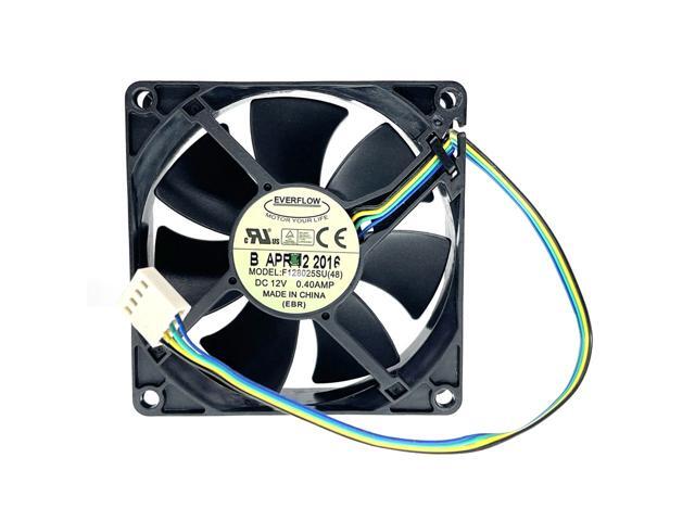 80mm 8cm 8025 PWM Computer PC CPU Cooling Fan,Everflow F128025SU (48 ...