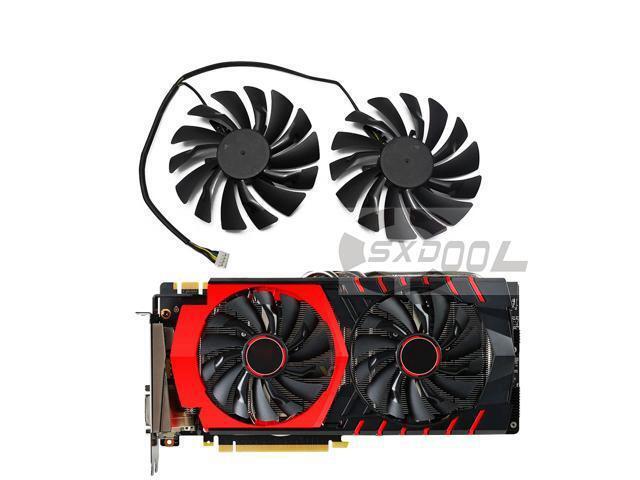 1 pair 95mm PLD10010S12HH 4PIN for MSI GTX 960 GTX 970 GAMING GTX 950 ...