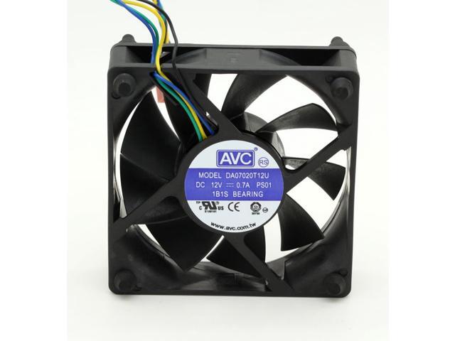 Original AVC DA07020T12U 7CM 70*70*20mm 7020 DC12V 0.7A 4-wire speed single ball CPU cooling fan ...